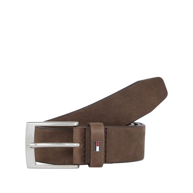 Tommy Hilfiger Gurtel Adan Belt Nubuck Bundweite 105 CM Dark Green